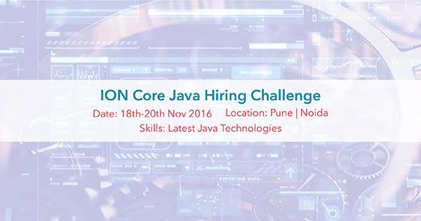 ION Core Java Hiring Challenge