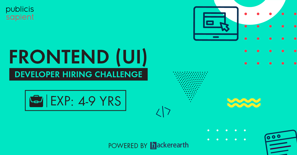 Publicis Sapient Frontend (UI) Developer Challenge